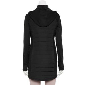 tek gear | Jackets & Coats | Womens Tek Gear Black Hooded Long Mixed ...